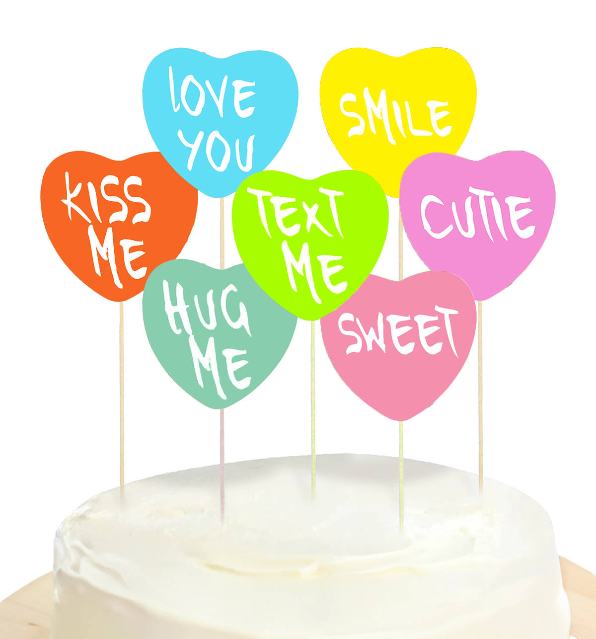 Buy Party Propz Party Propz 14 Pcs 14 Pcs Multicolor Heart Shaped Cake ...