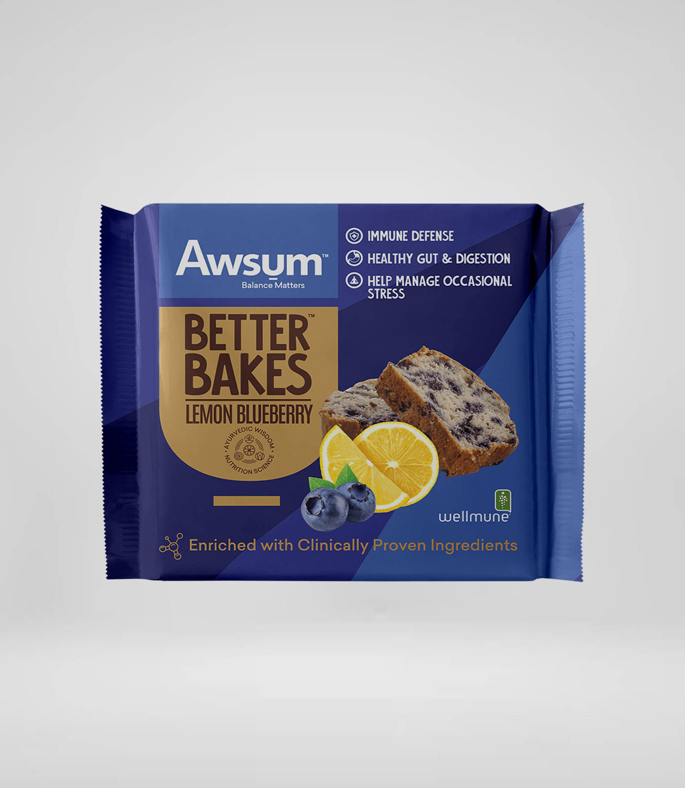 Buy Awsum Lemon Blueberry Cake Online (60 g) At Best Price