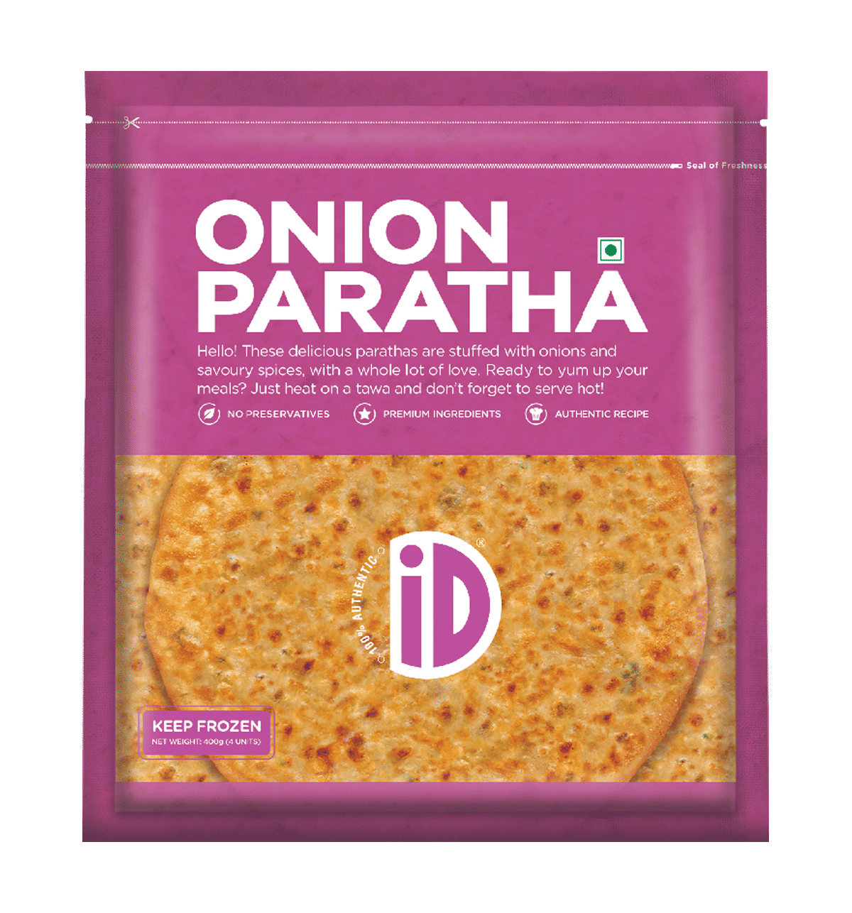 Buy iD Fresh Onion Paratha Online (400 g) At Best Price