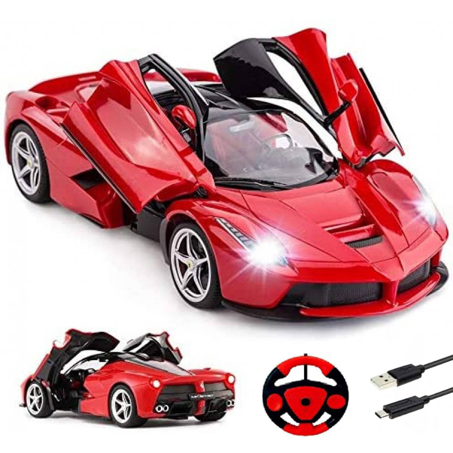 Buy Webby Webby RC Super Car With Opening Doors Non Toxic (Red) 1 Piece ...
