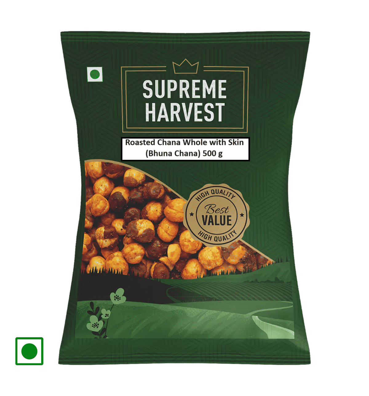 Buy Supreme Harvest Roasted chana whole with Skin (Bhuna Chana) Online ...