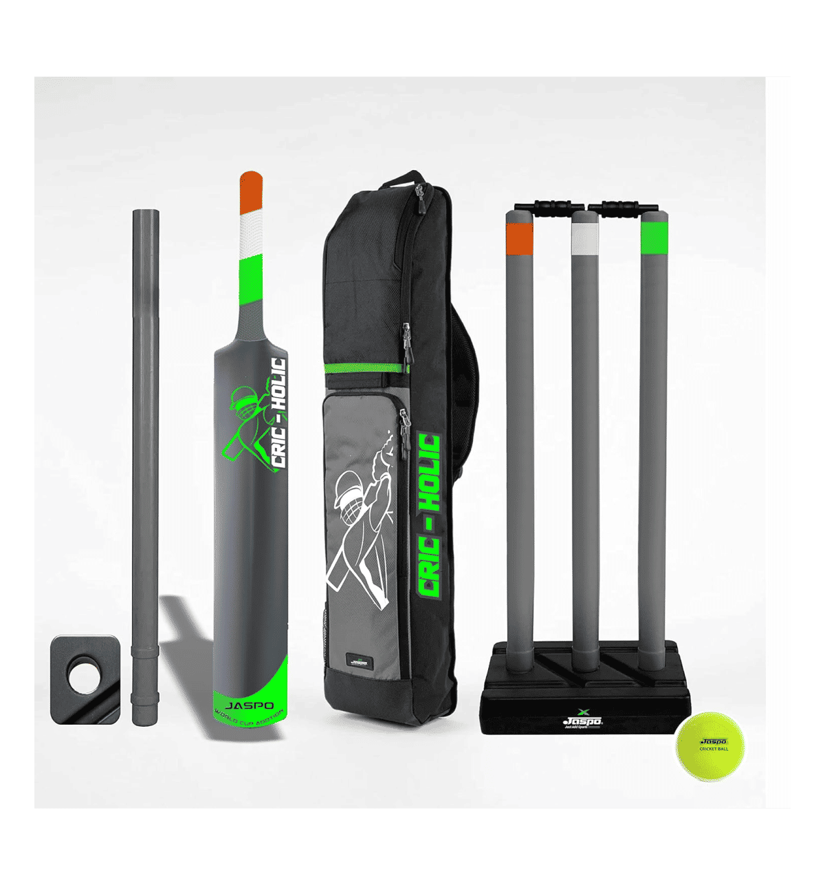 Buy Jaspo Jaspo Cric Holic Heavy Duty Plastic Cricket Bat Kit ...