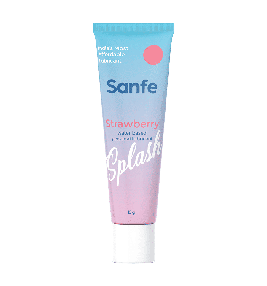 Buy Sanfe Splash Strawberry Lubricant | For intercourse, non-greasy, water based Online (15 g ...