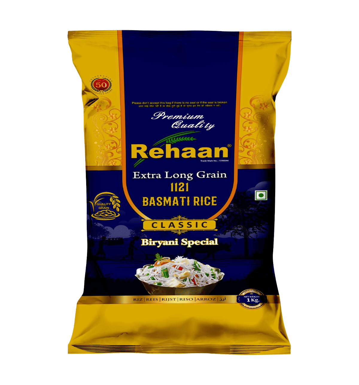 Buy Rehaan Rehaan 1121 Classic Extra Long Grain Biryani Basmati Rice ...