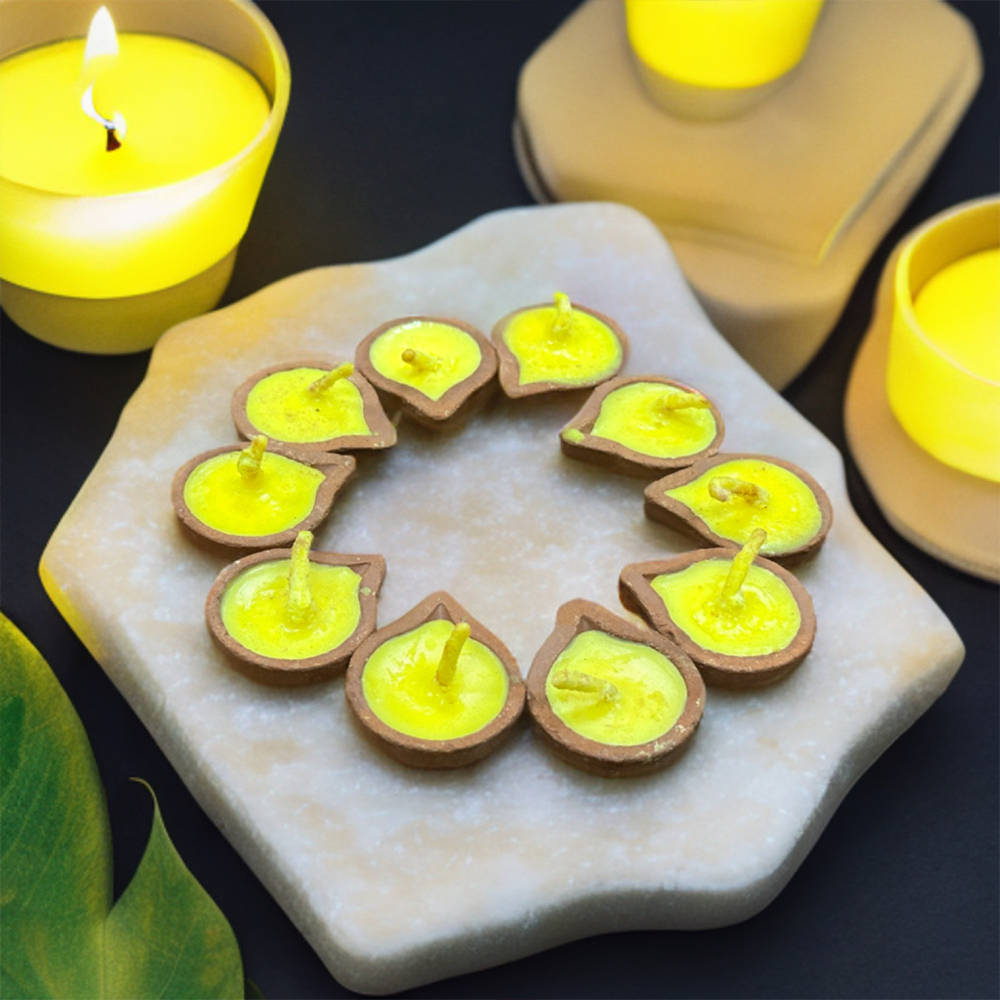 Buy Diacraft Diacraft Pack of 10 Ghee Diya (Hand Crafted) 10 g Online ...
