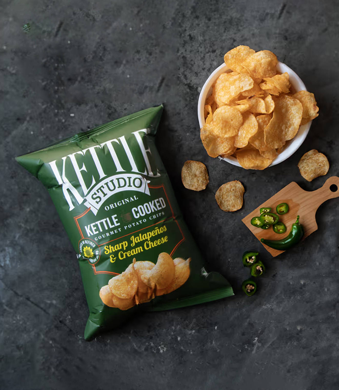 Buy Kettle Studio Potato Chips - Sharp Jalapenos & Cream Cheese Online ...