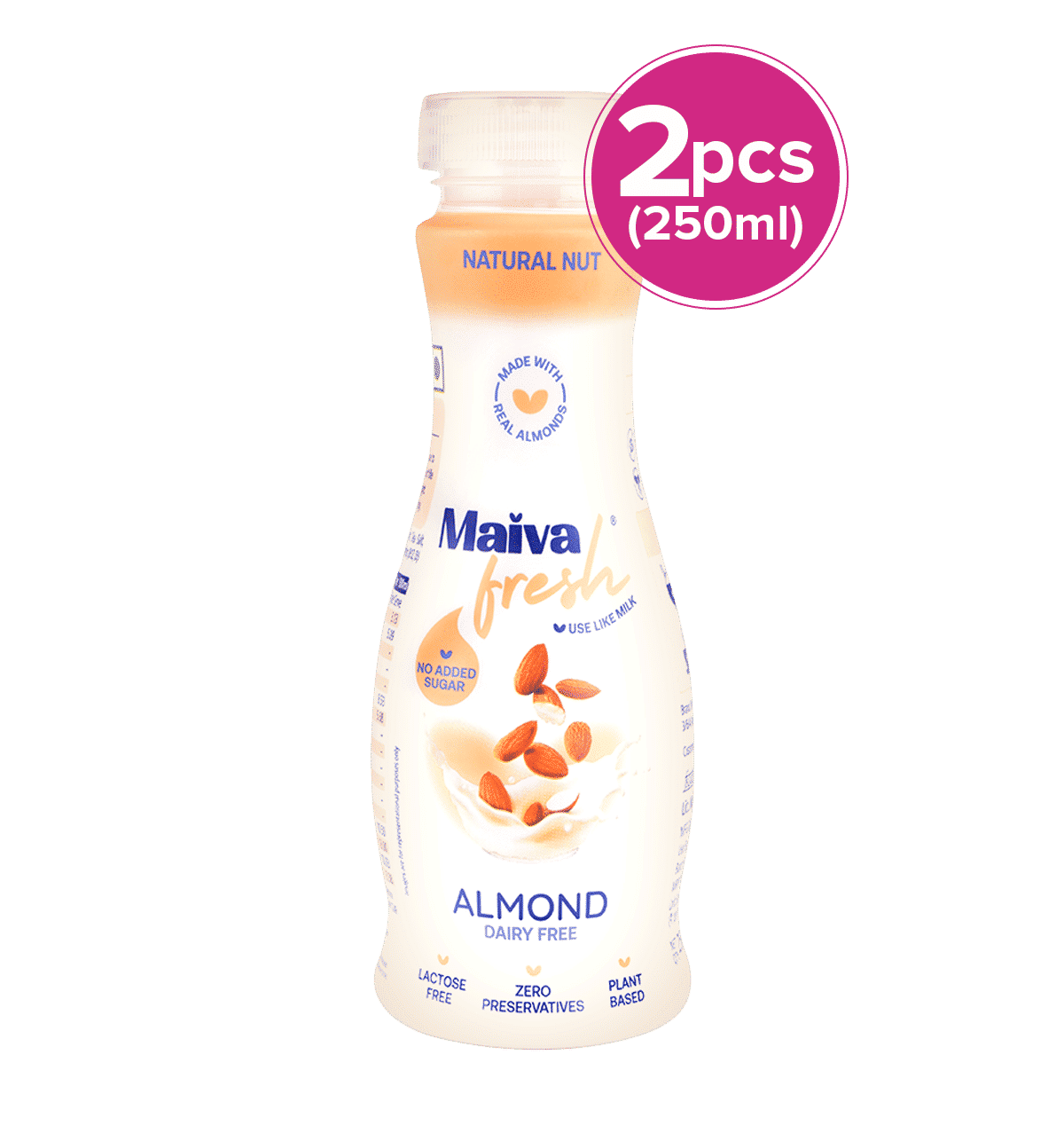 Buy Maiva Fresh Almond Milk -Unsweetened (Natural Nut)-Plant Based Milk ...
