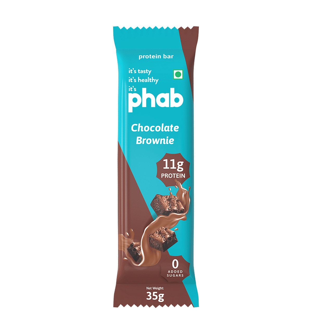 Buy PHAB PHAB Protein Bar Chocolate Brownie no added sugar 35 g Online ...
