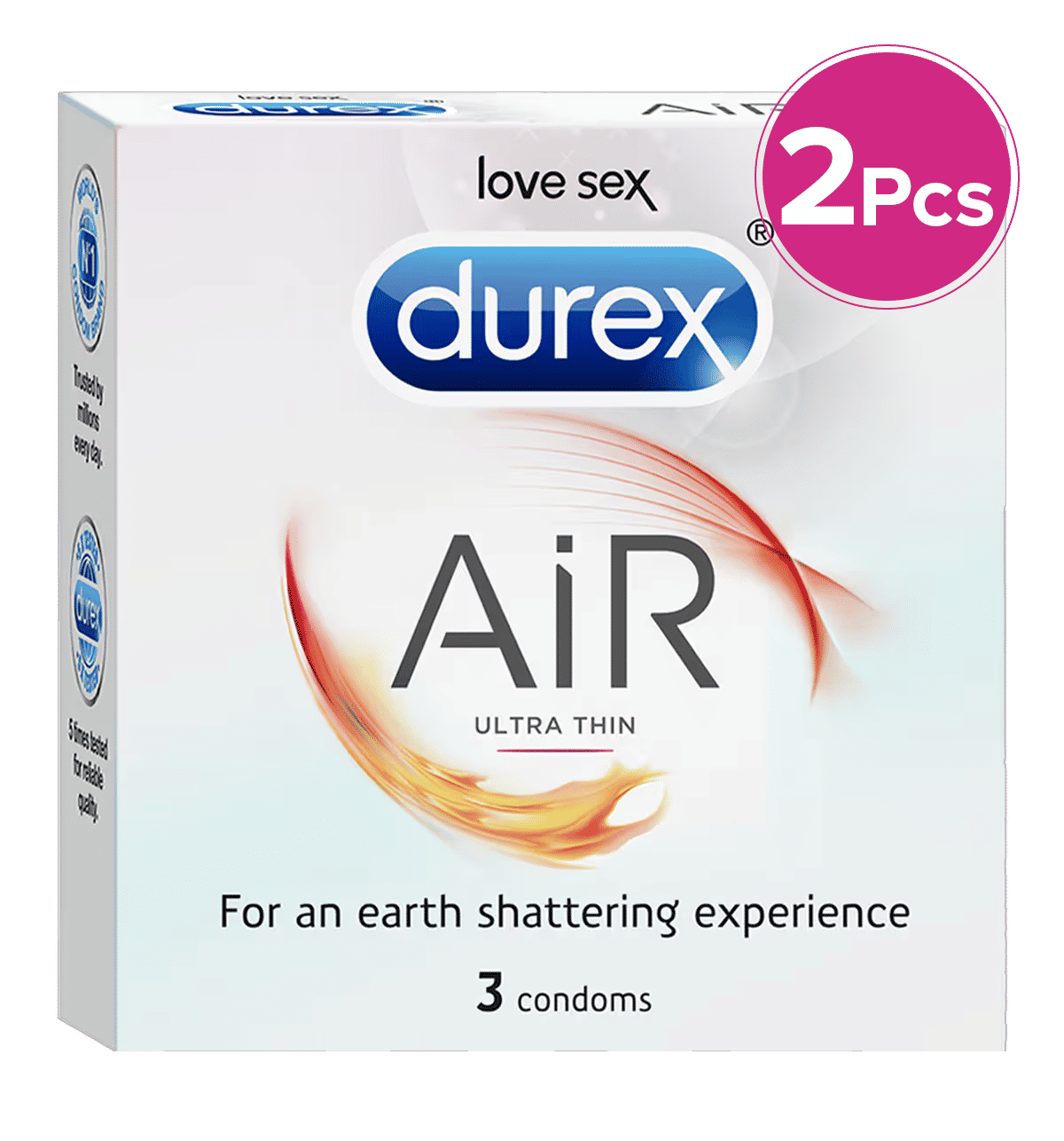 Buy Durex Durex Air Condoms for Men 2 pieces Online At Rs. 198 | Instant Delivery