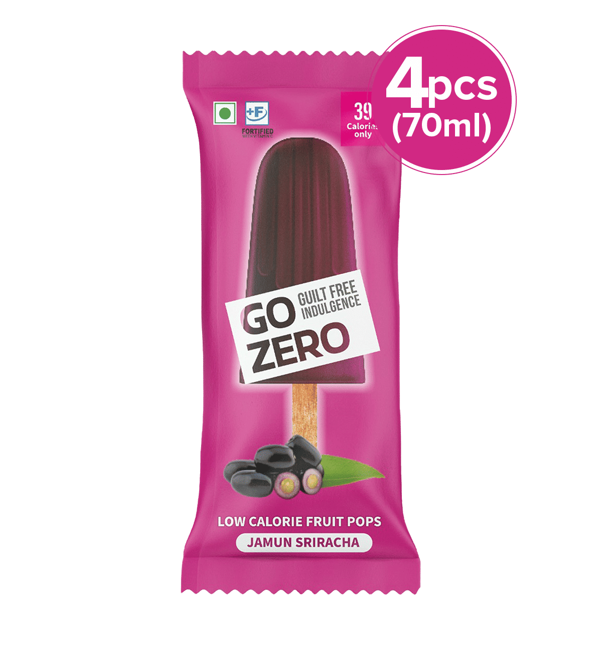 Buy Go Zero Go Zero Jamun Sriracha Pops - Low Calorie Fruit Pops 4 ...