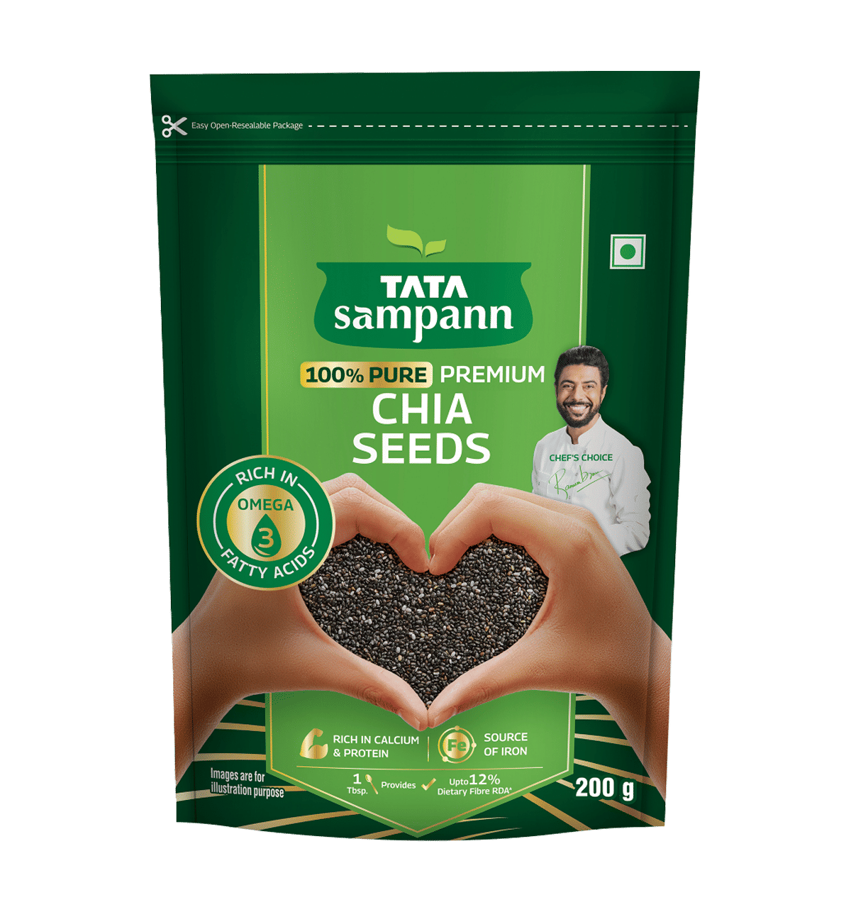 Buy Tata Sampann Tata Sampann 100% Pure Premium Chia Seeds 200 g Online ...