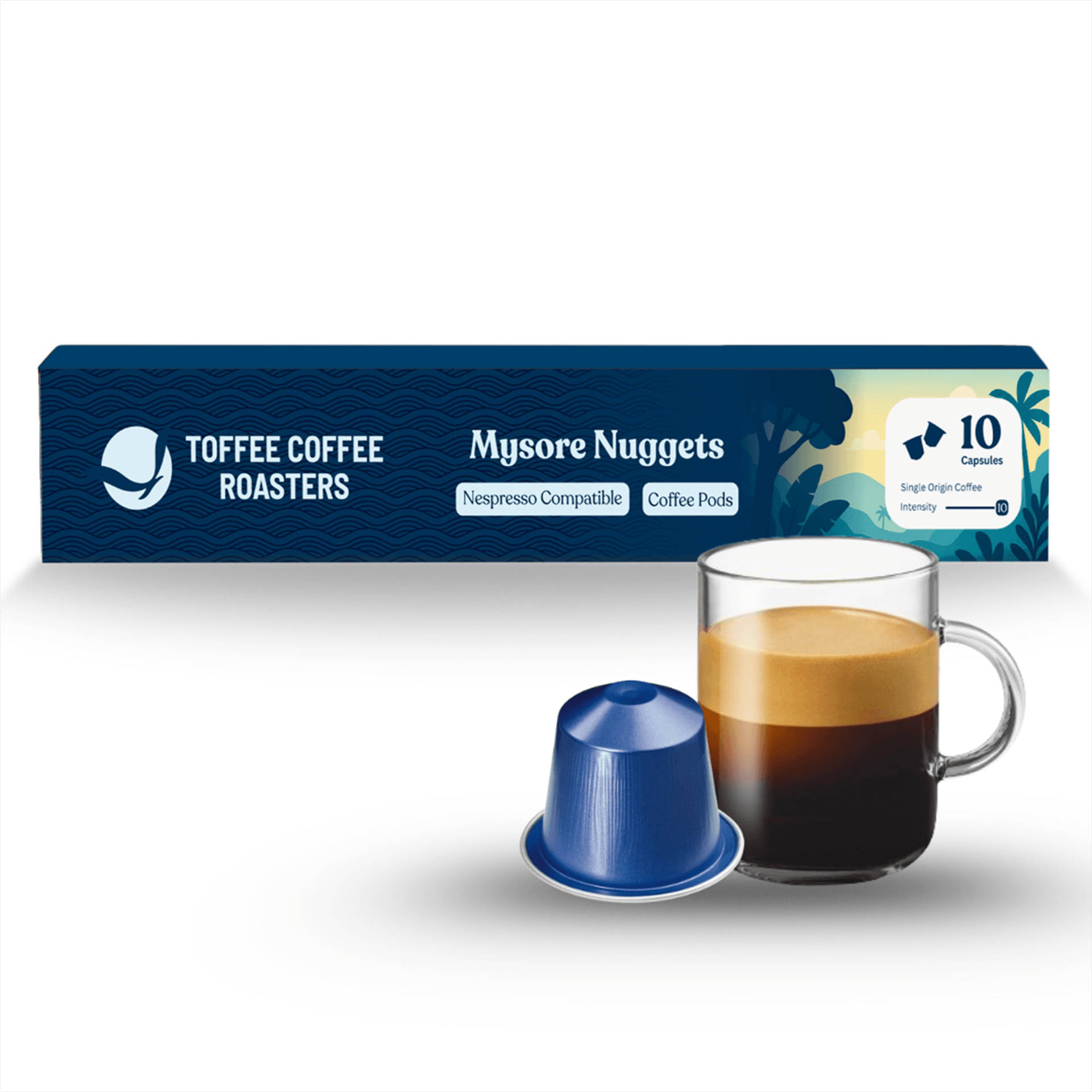 Buy Toffee Coffee Roasters Mysore Nuggets Coffee Capsules Pack of 10 ...