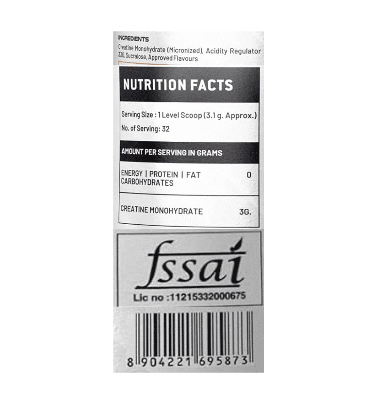 Buy AS-IT-IS Nutrition ATOM Creatine Monohydrate 100g - 32 Servings ...