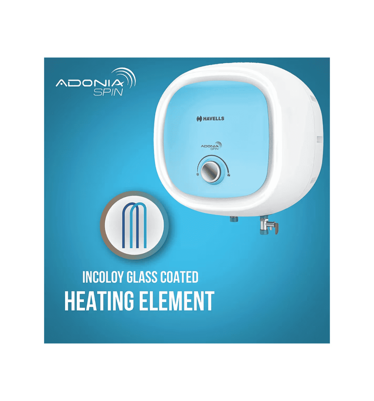 Buy Havells Adonia Spin 25Litre Storage Wall Mount Water Heater|Temp ...