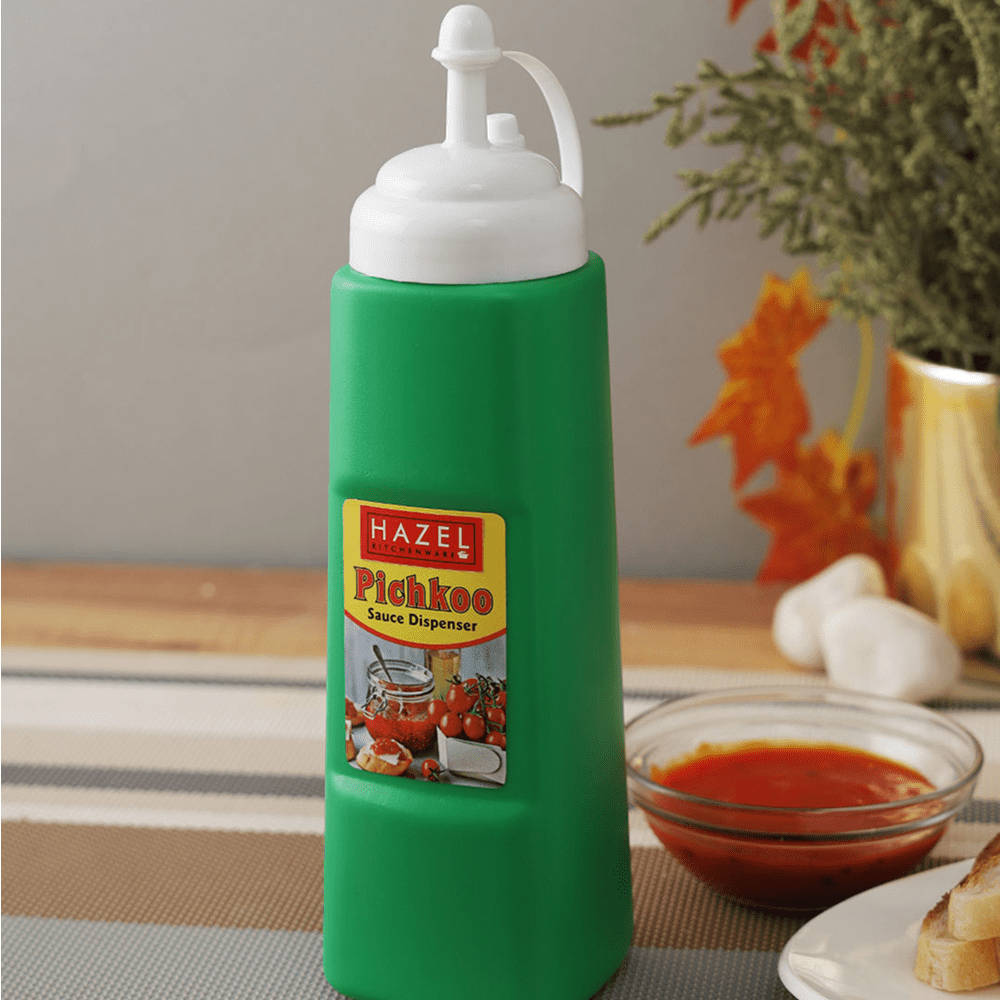 Buy HAZEL Plastic Chutney Sauce Bottle with Cap (430ml, Green) Online ...