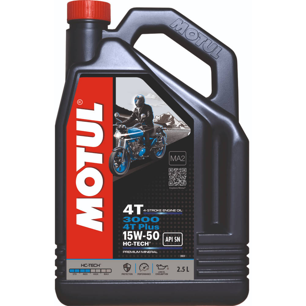 Buy Motul 3000 4T Plus HC Tech Engine Oil for Royal Enfield Bullets ...