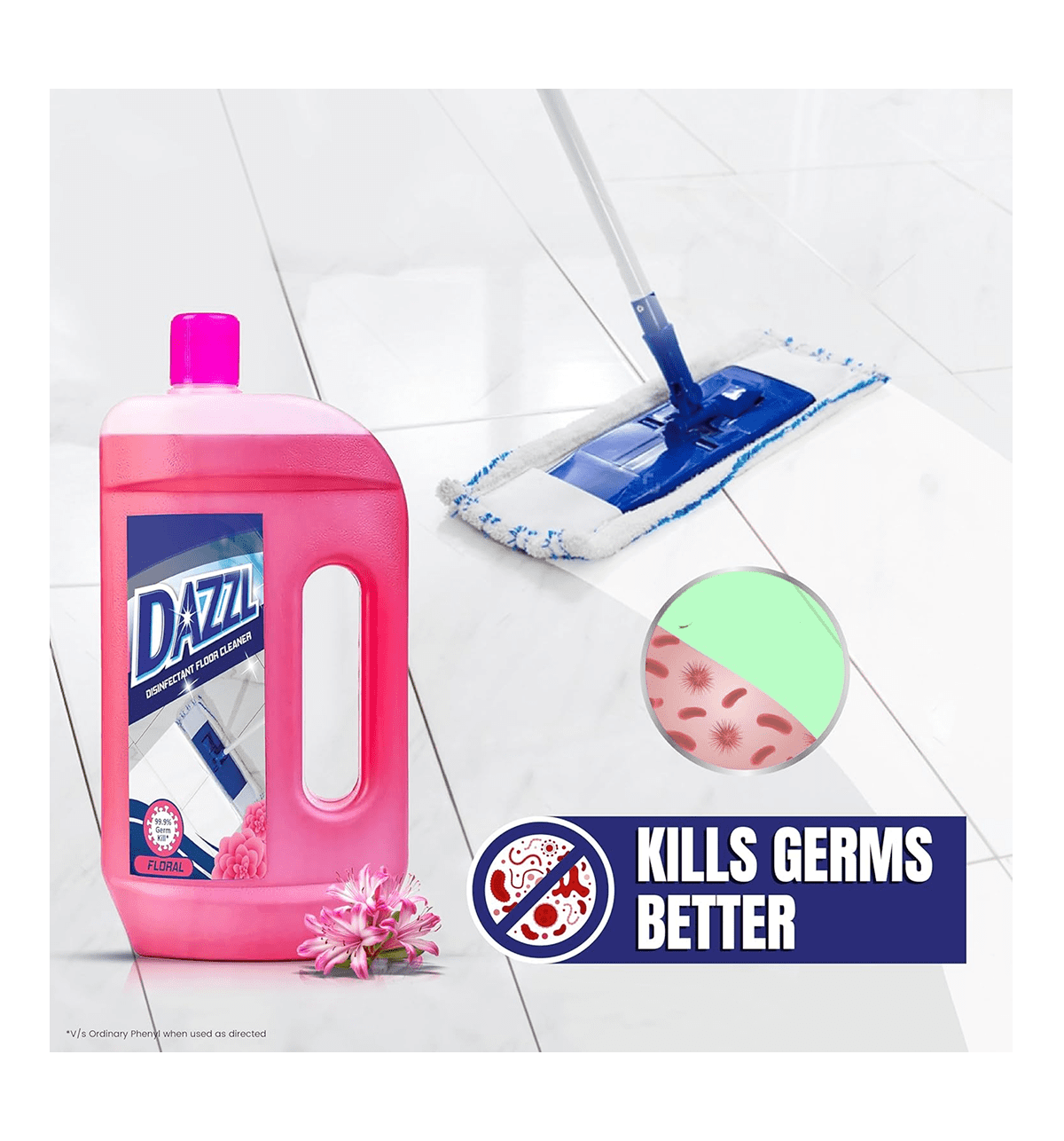 Buy Dazzl Disinfectant Floor Cleaner Liquid, Floral Fragrance Online ...