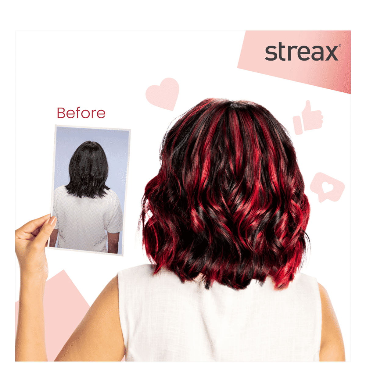 subtle red highlights