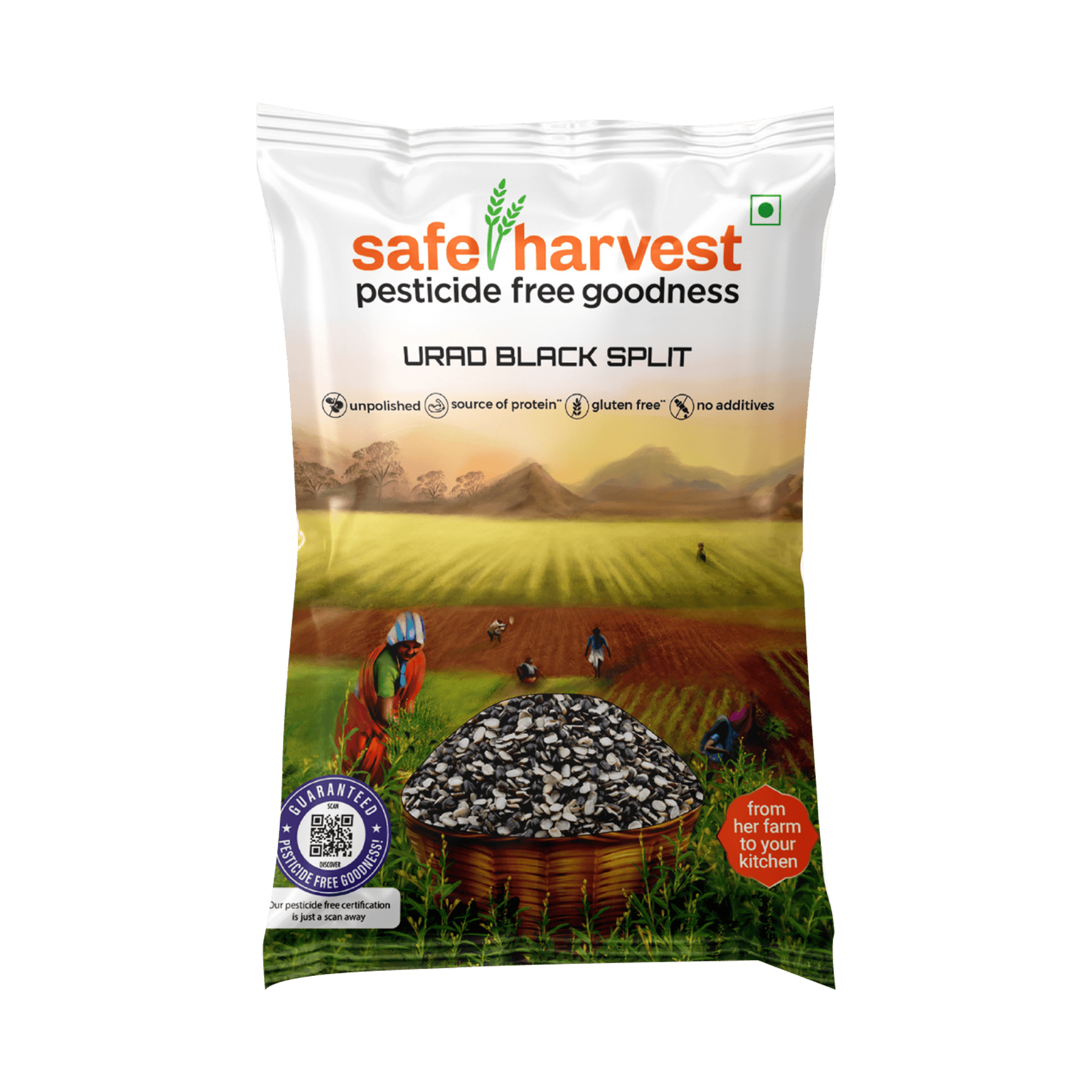 Buy Safe Harvest Urad Black Split | Unpolished | Lab-Tested Pesticide ...