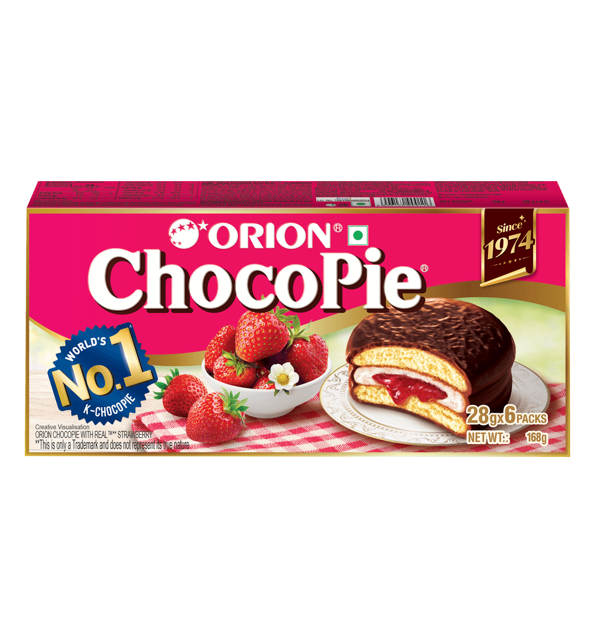 Buy Orion Strawberry Choco Pie Online (168 g) At Best Price