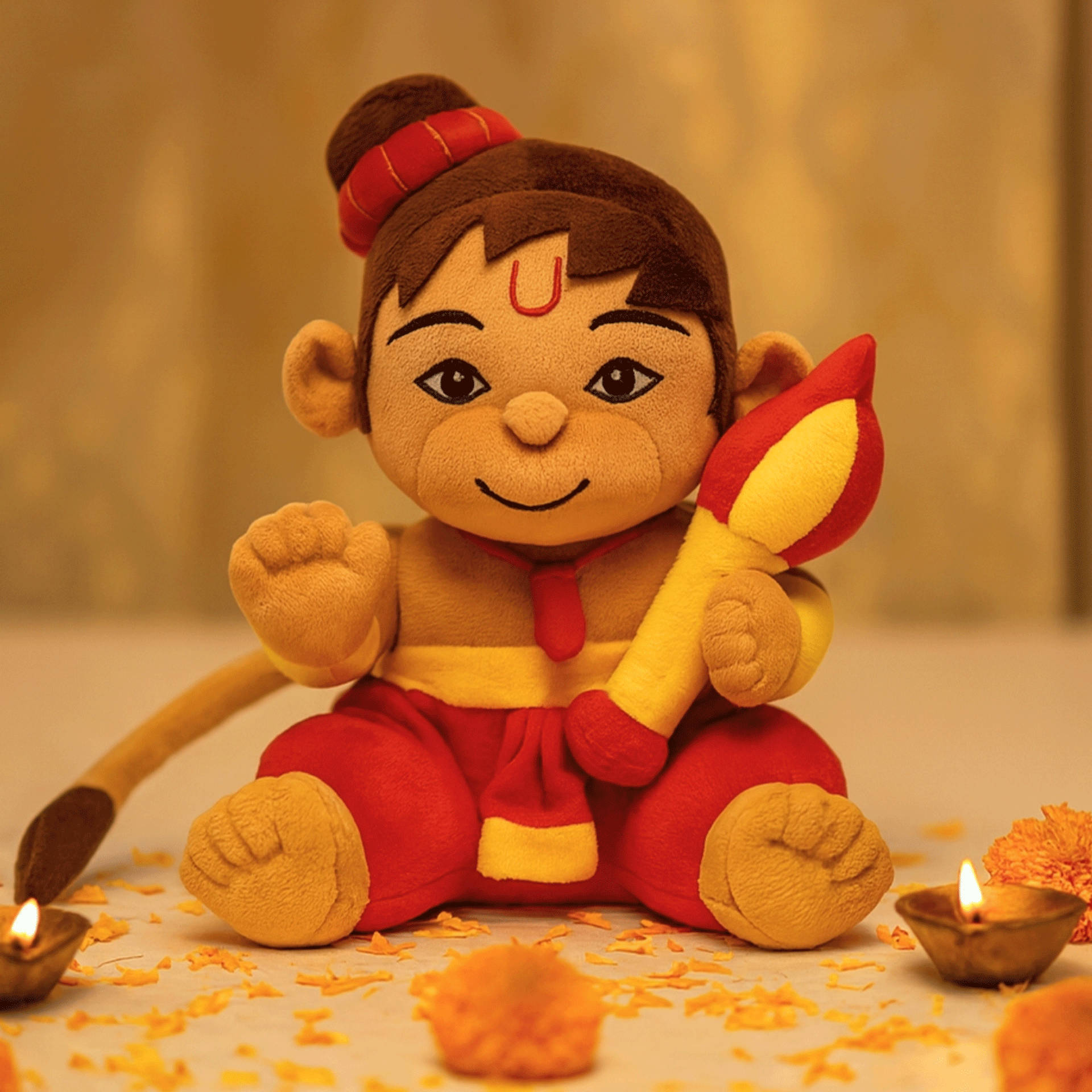 Buy Panda's Box Baby Hanuman Plush Toy with Musical Mantra Chanting for ...