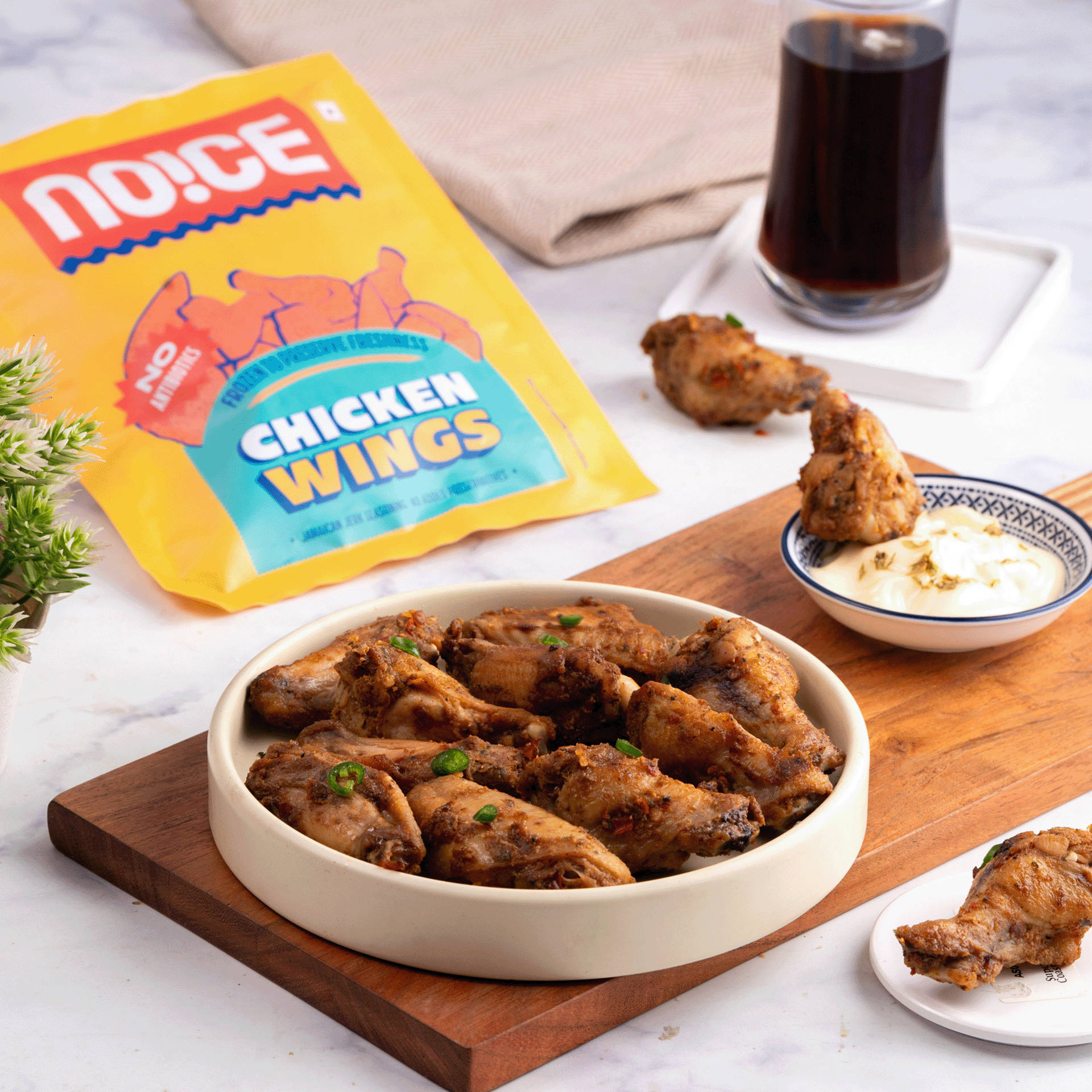 Buy NOICE Chicken Wings (No Palm Oil) Online (300 g) At Best Price