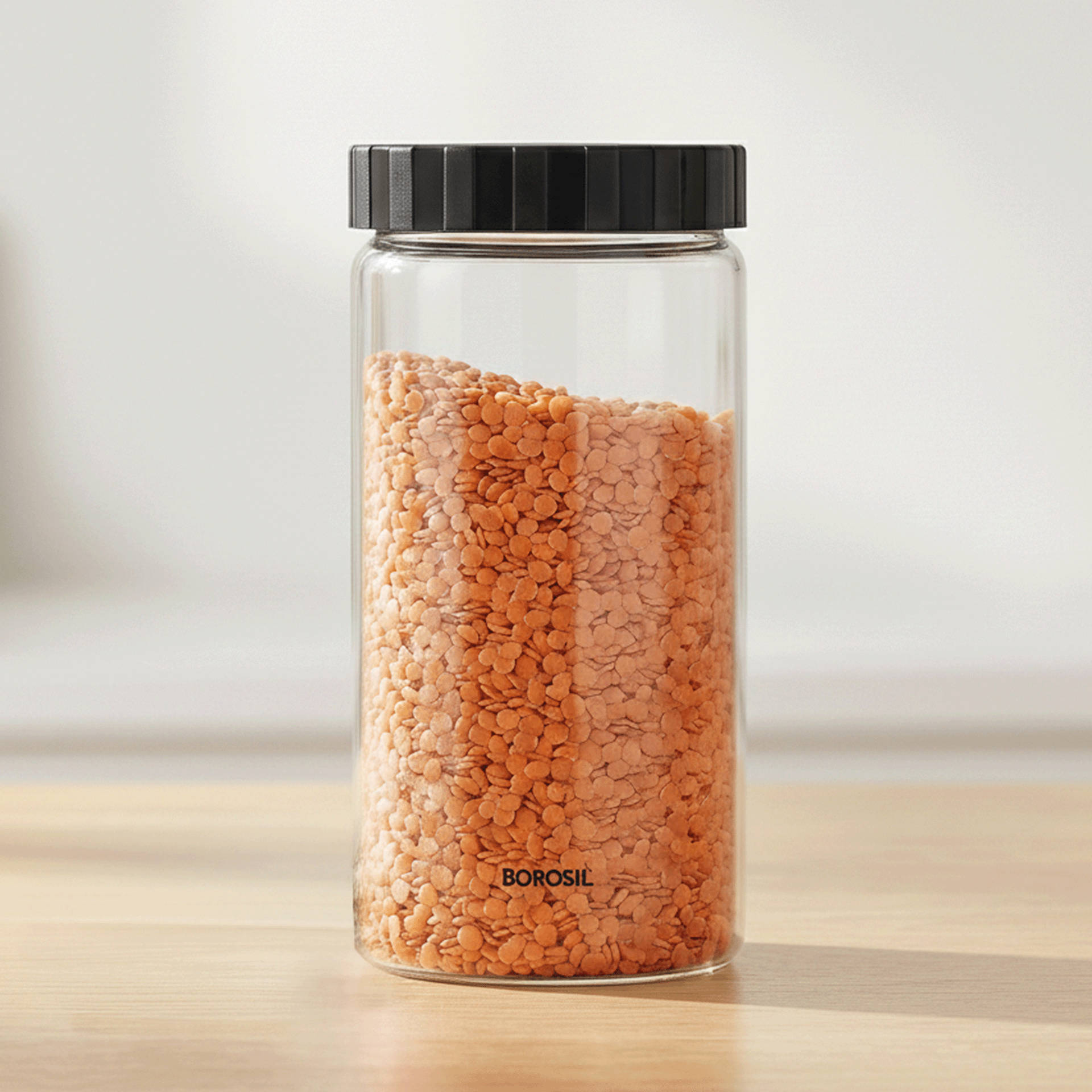 Buy Borosil Endura Jar with PP Lid (1.2L, Transparent, Borosilicate ...