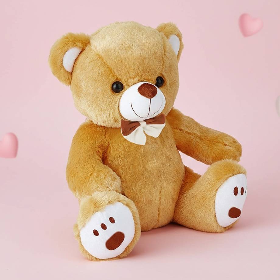 Buy Webby Plush Cute Sitting Teddy Bear Soft Toy with Neck Bow and Foot ...
