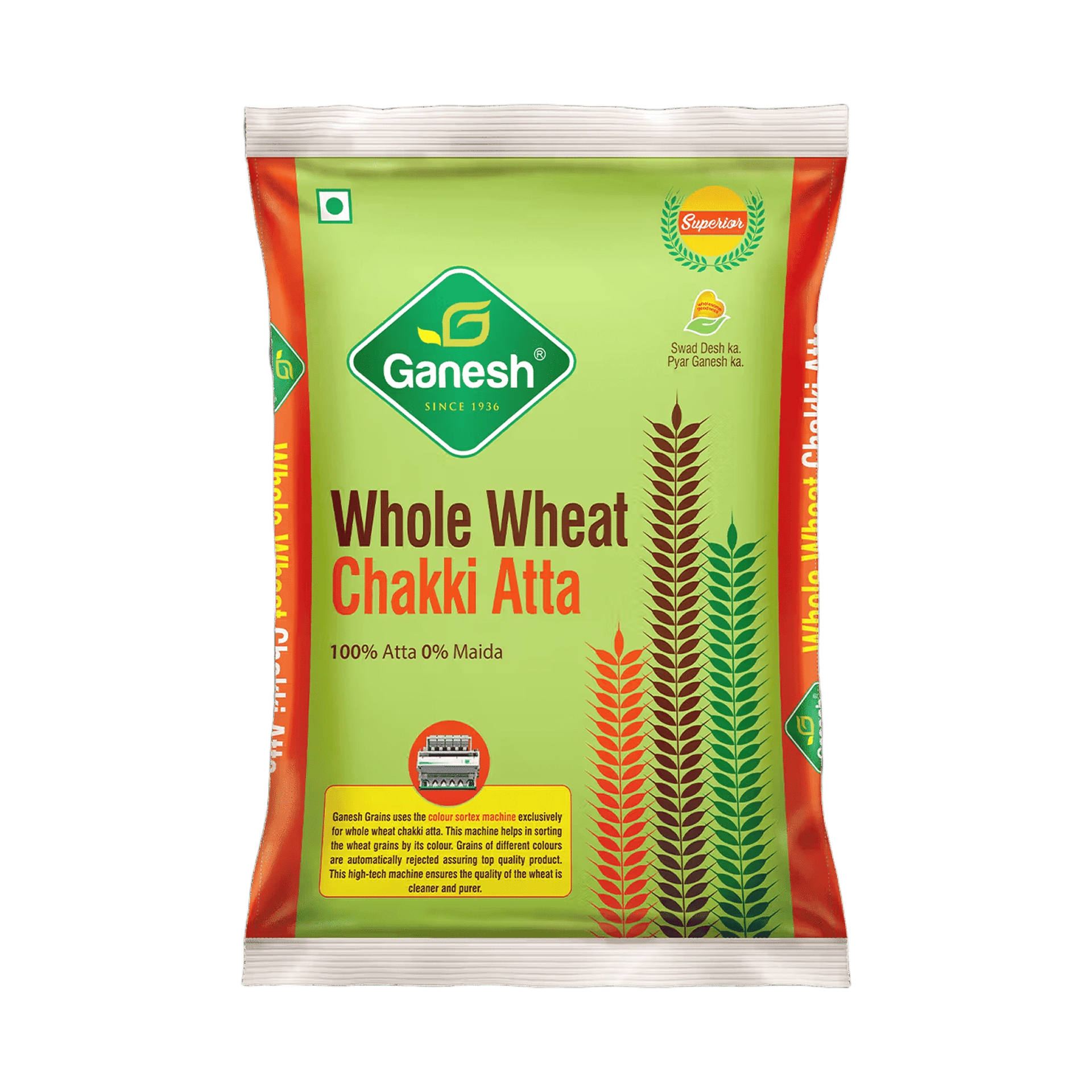 Buy Ganesh Whole Wheat Chakki Atta Online () At Best Price