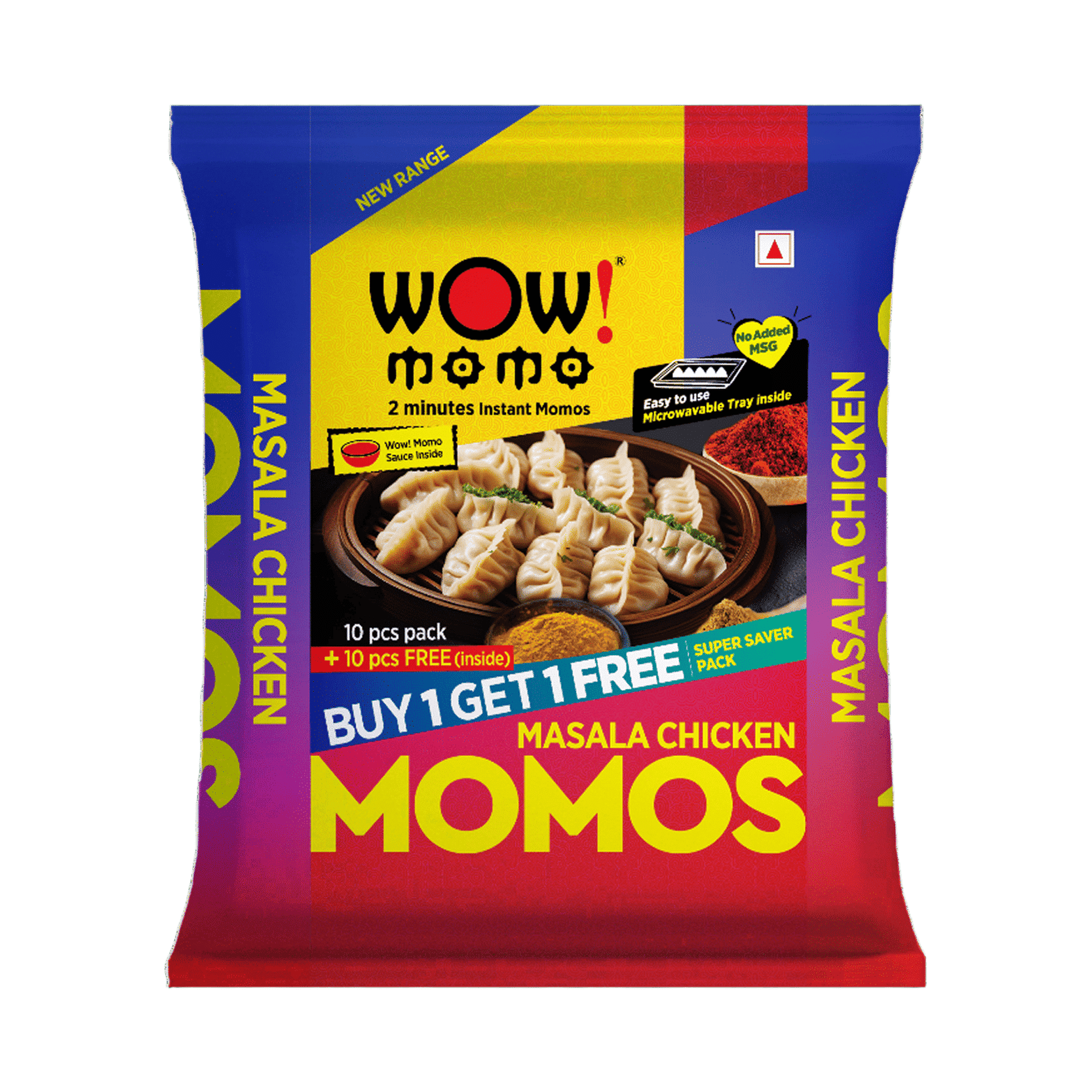 Buy Wow! Momo Buy 1 Get 1 Masala Chicken Momo Online (20 Pieces) At ...