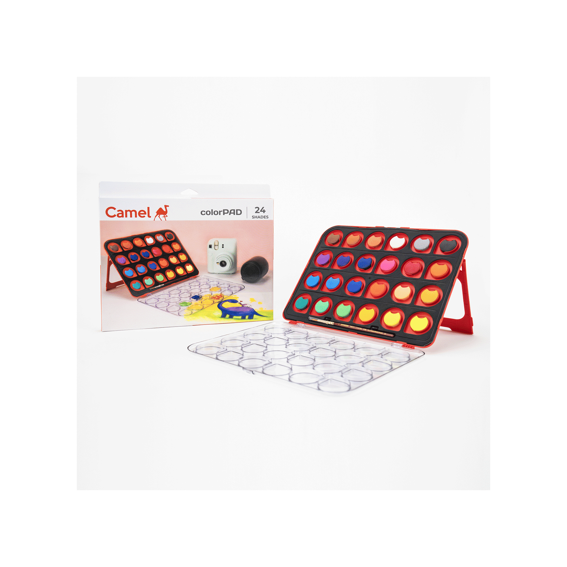 Buy Camel 24 Shades ColorPad Watercolour Cakes | Crescent Shape ...