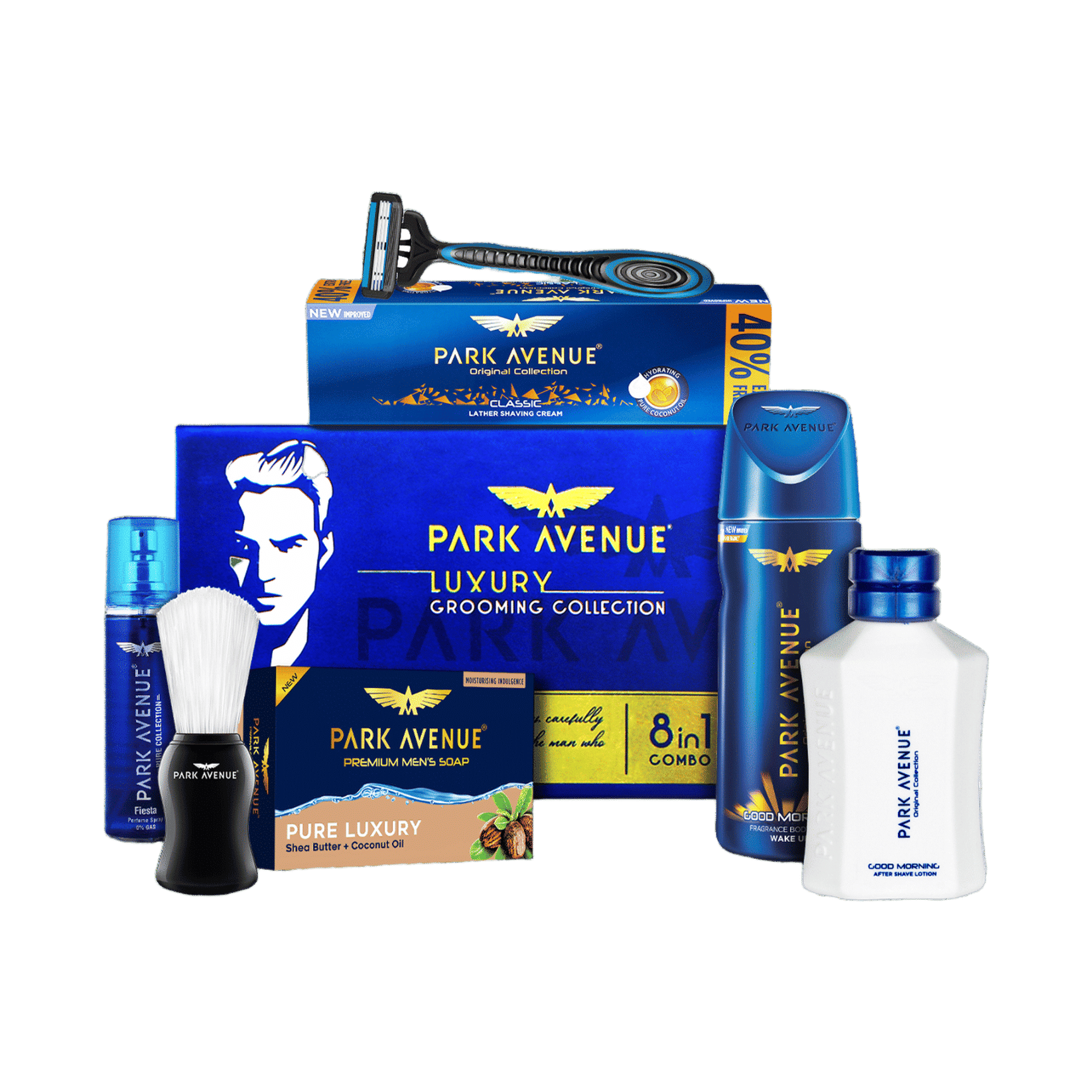 Buy Park Avenue Luxury Grooming Collection 8 in 1 Grooming Kit for Men ...