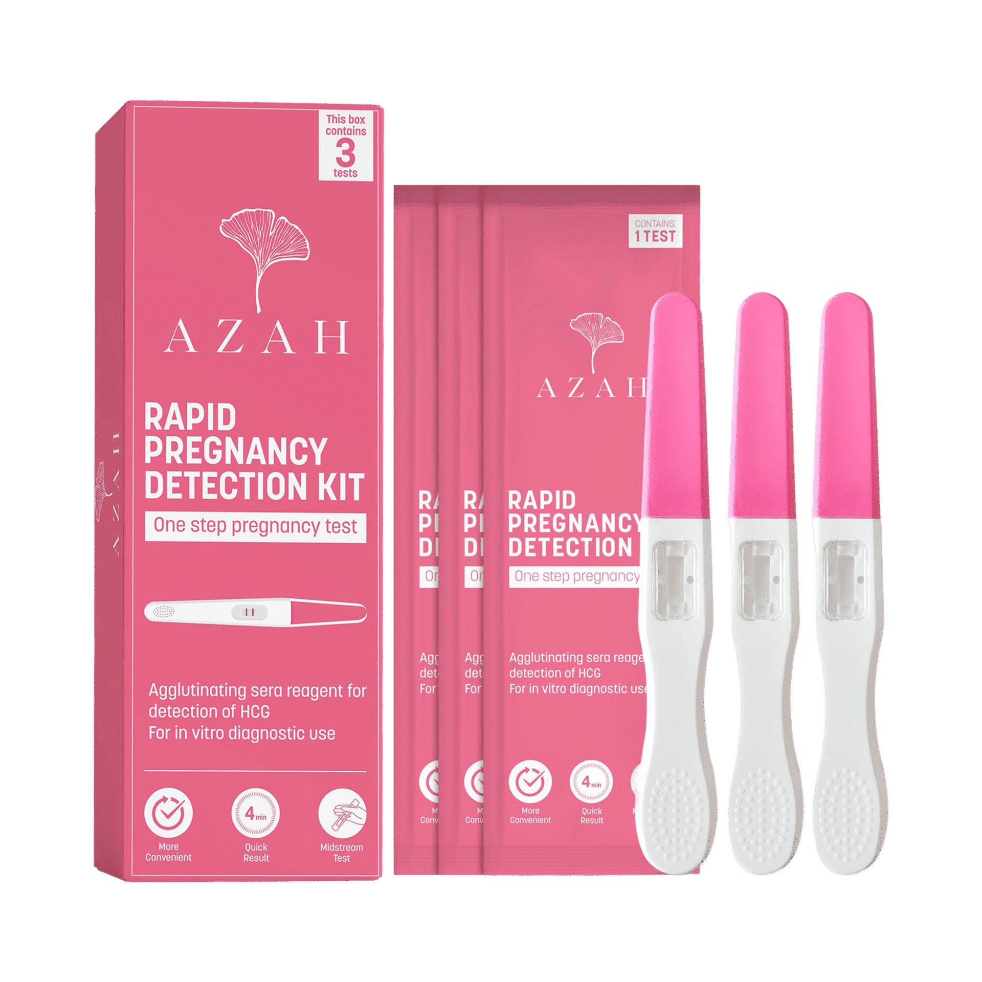 Buy Azah Midstream Pregnancy Test Kit | Rapid Single-Step Pregnancy ...