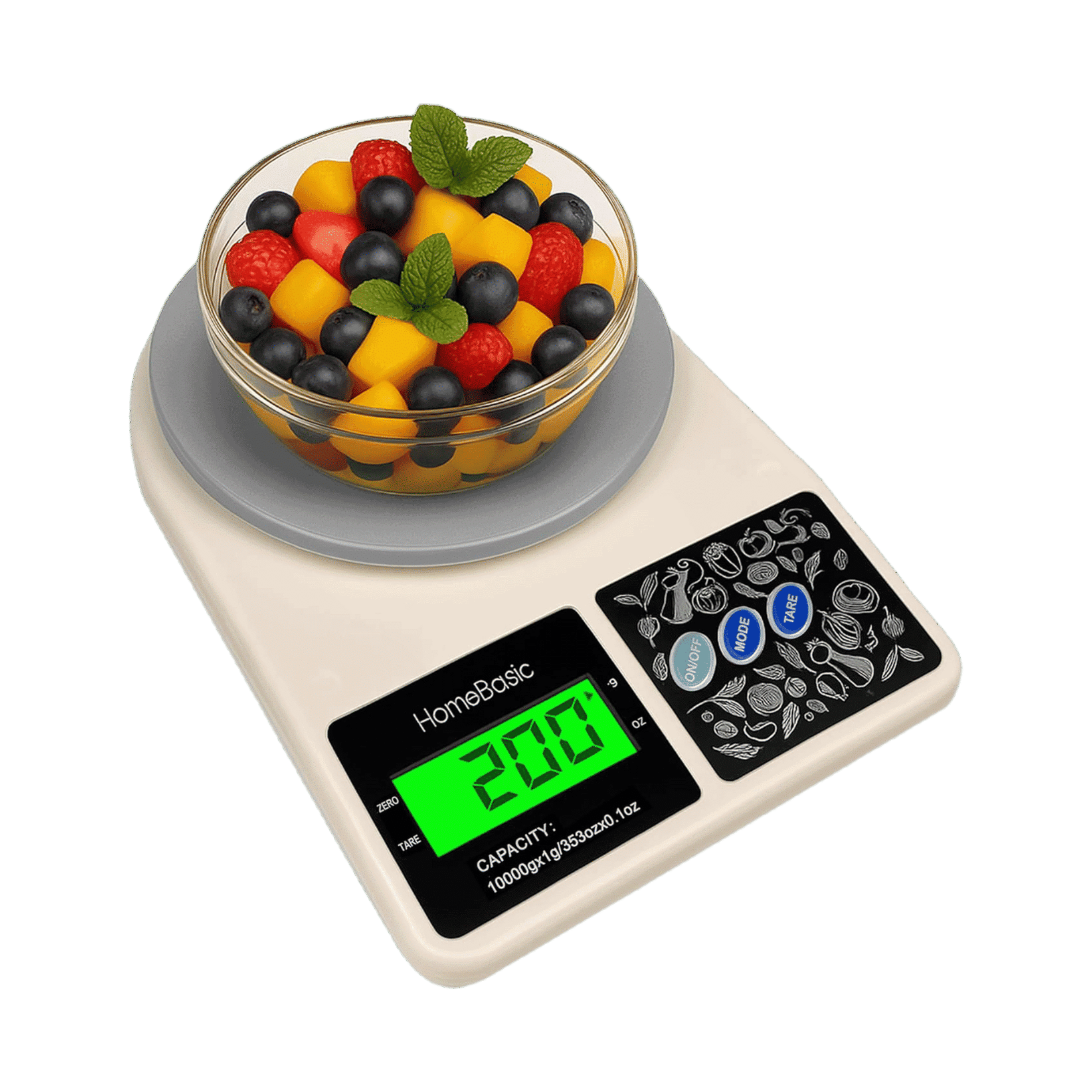 Buy HomeBasic Kitchen Weight Machine, Digital Scale with LCD Display ...