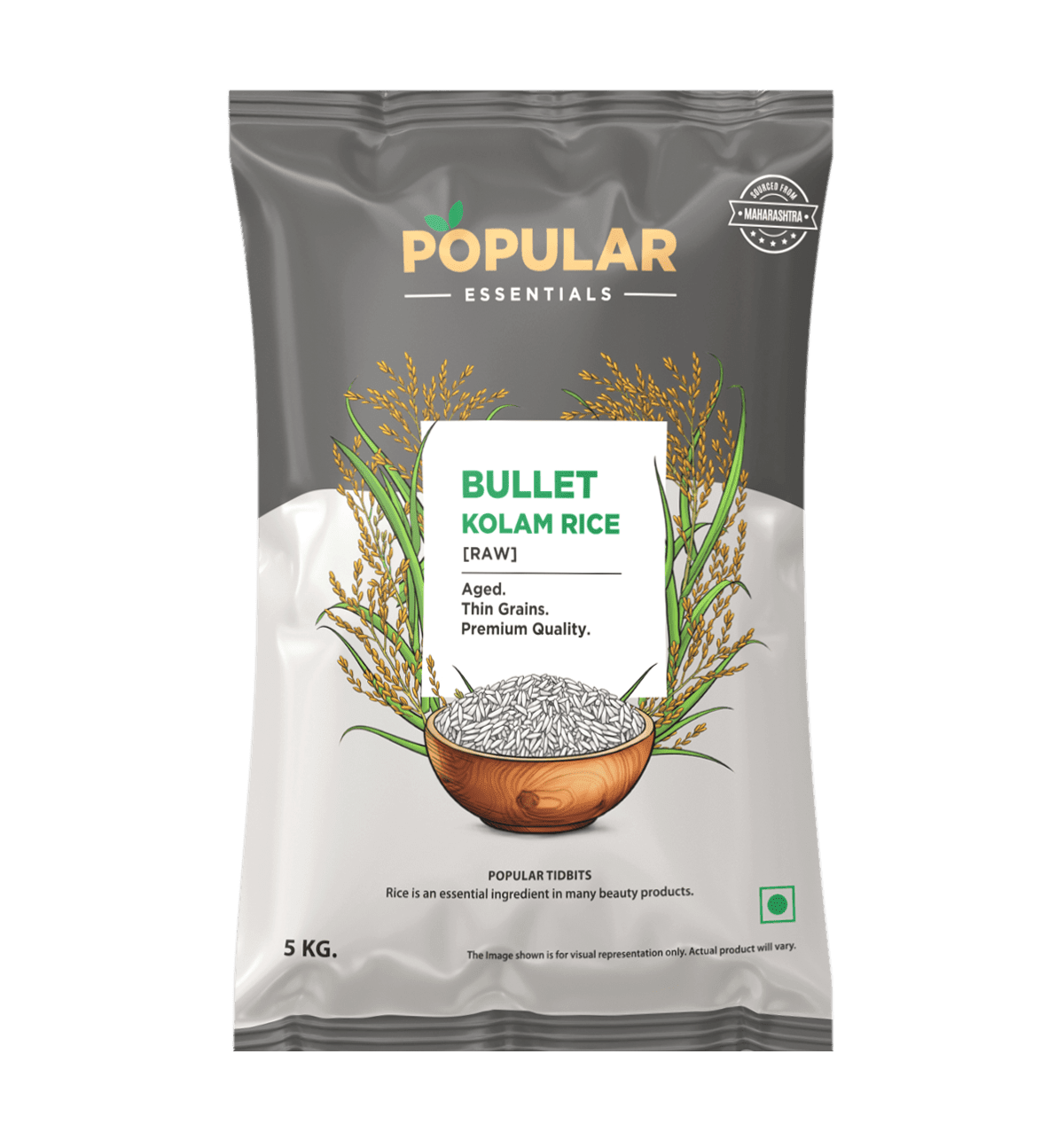 Buy Popular Essentials Popular Essentials Bullet Wada Kolam Rice 5 kg ...