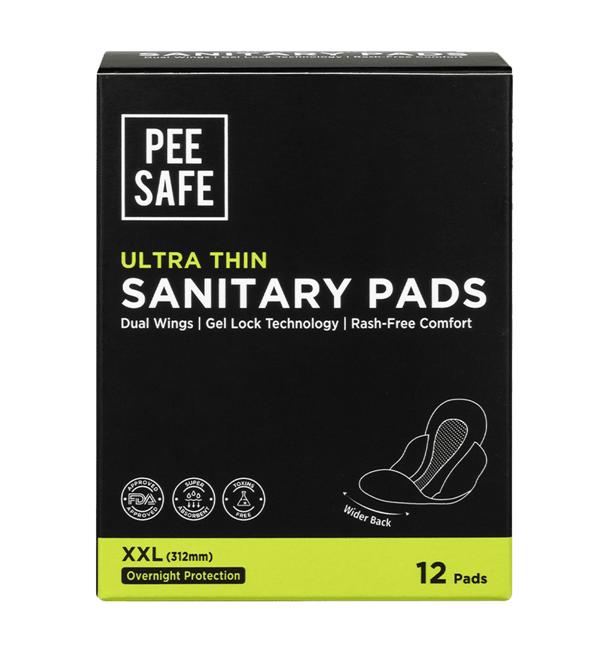 Buy Pee Safe Pee Safe Ultra Thin Sanitary Pads 12 pieces Online At Rs ...