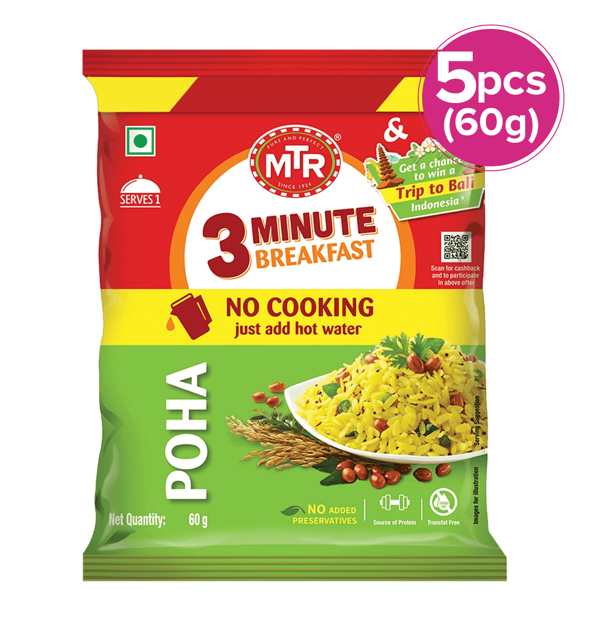 Buy Mtr Mtr Poha Breakfast Mix 5 pieces Online At Rs. 135 | Instant ...