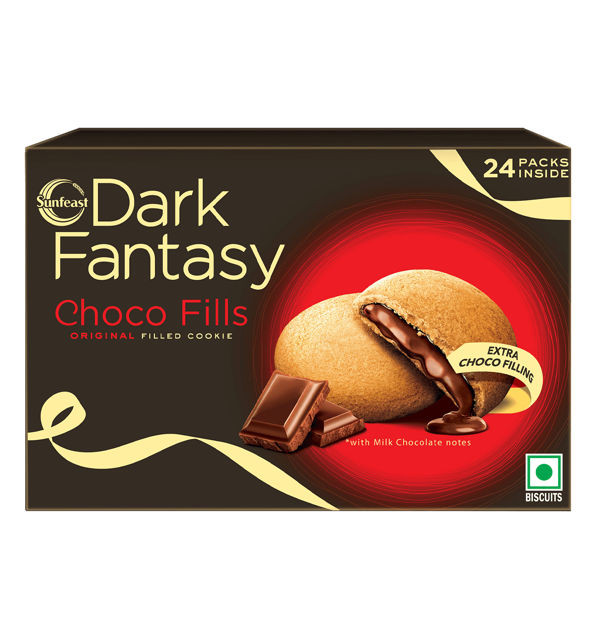 Buy Sunfeast Sunfeast Dark Fantasy Choco Fills Biscuits 3 pieces Online ...