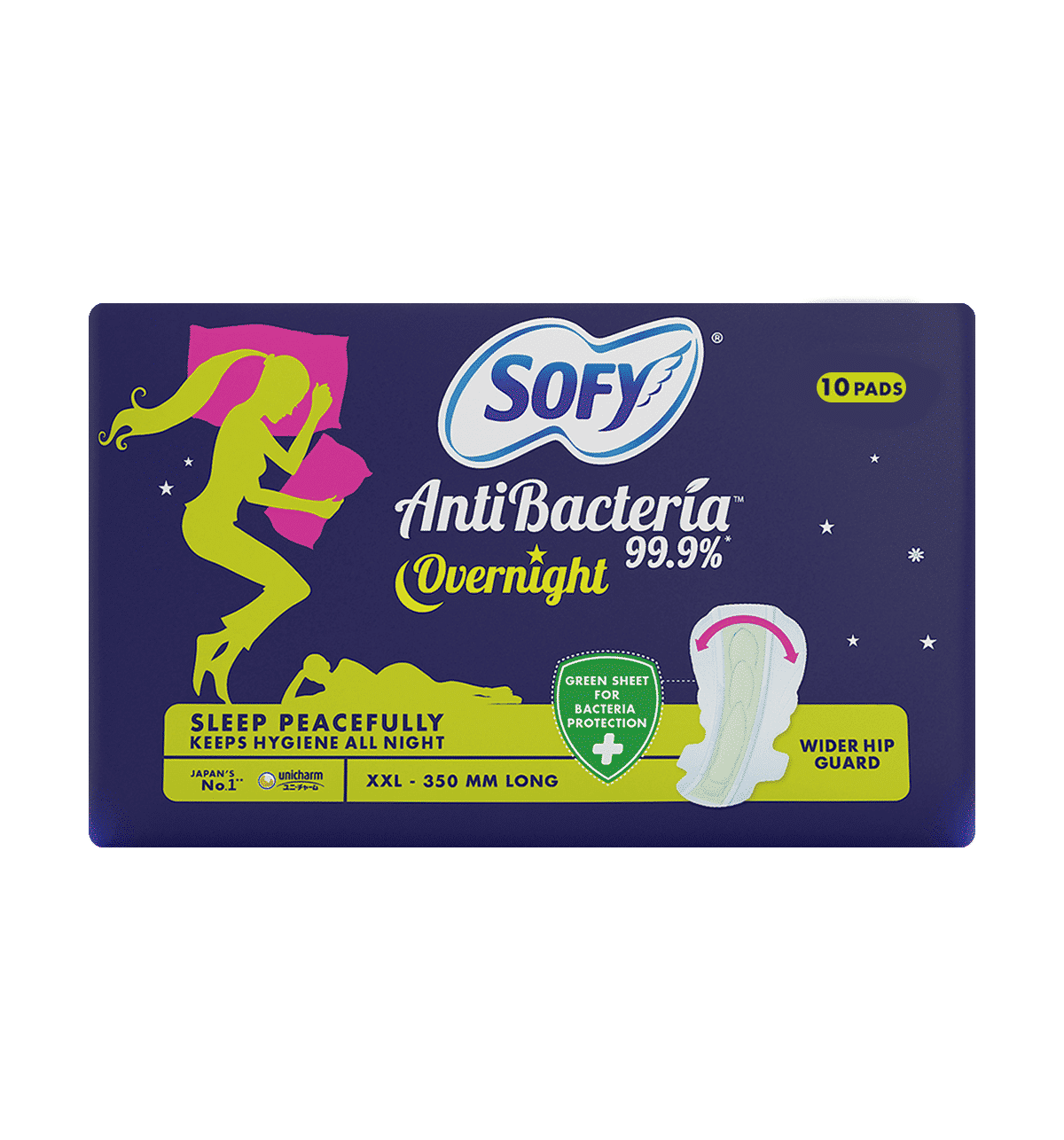 Buy Sofy Sofy Antibacteria Overnight XXL Sanitary Pads (Extra Long) 1 ...