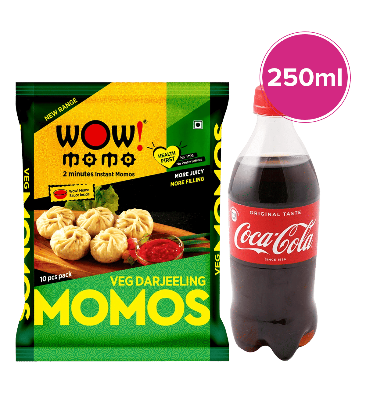 Buy Wow! Momo Wow! Veg Darjeeling Momos & Coco-Cola Combo 1 combo ...