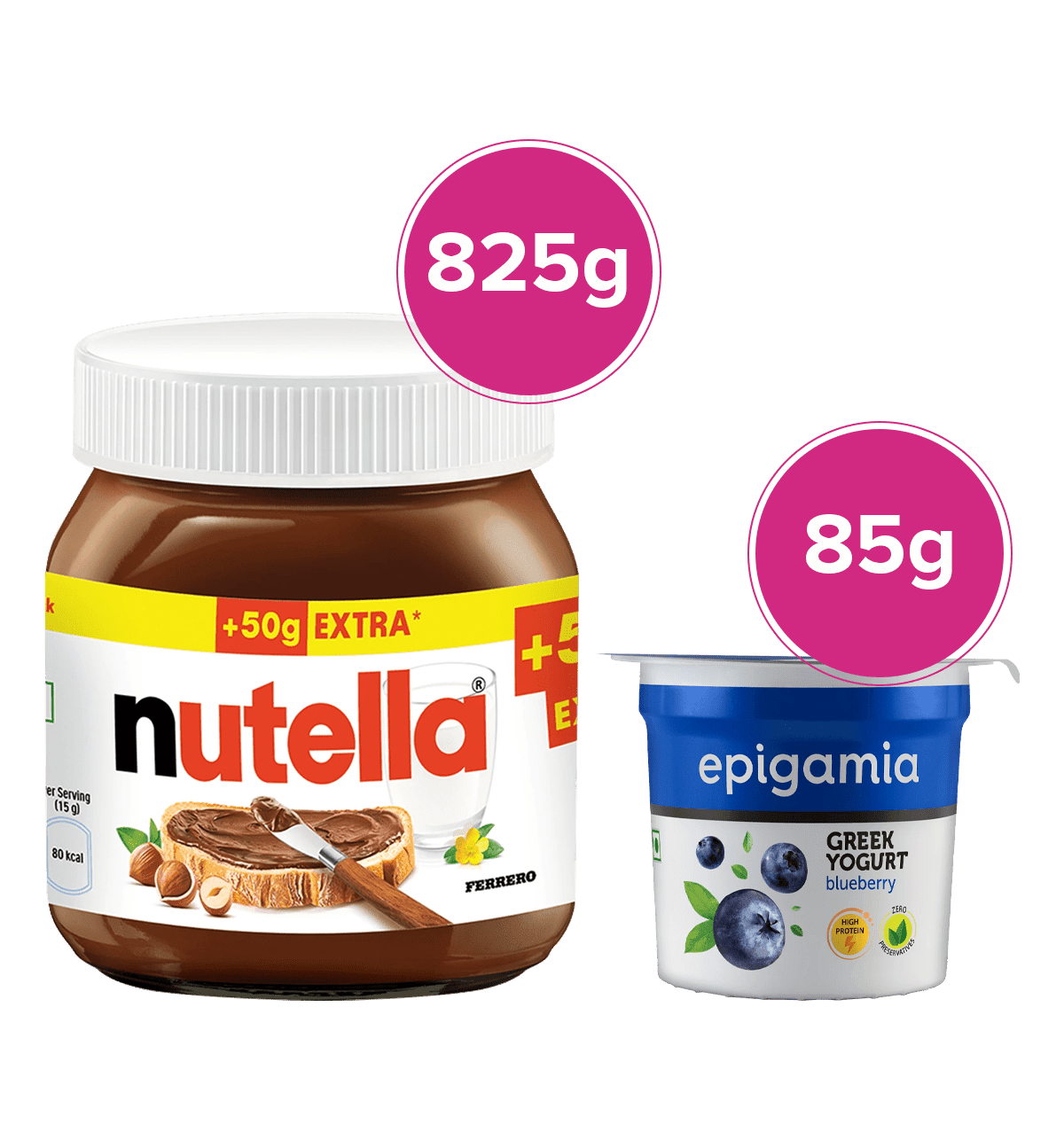Buy Nutella Nutella Hazelnut Spread with Cocoa & Epigamia Greek Yogurt ...