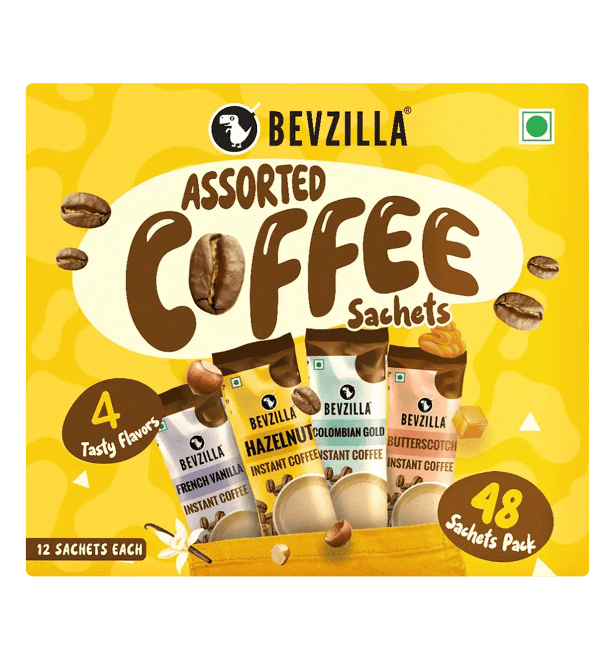 Buy Bevzilla Bevzilla 48 Instant Coffee Powder Sachets 1 pack Online At ...