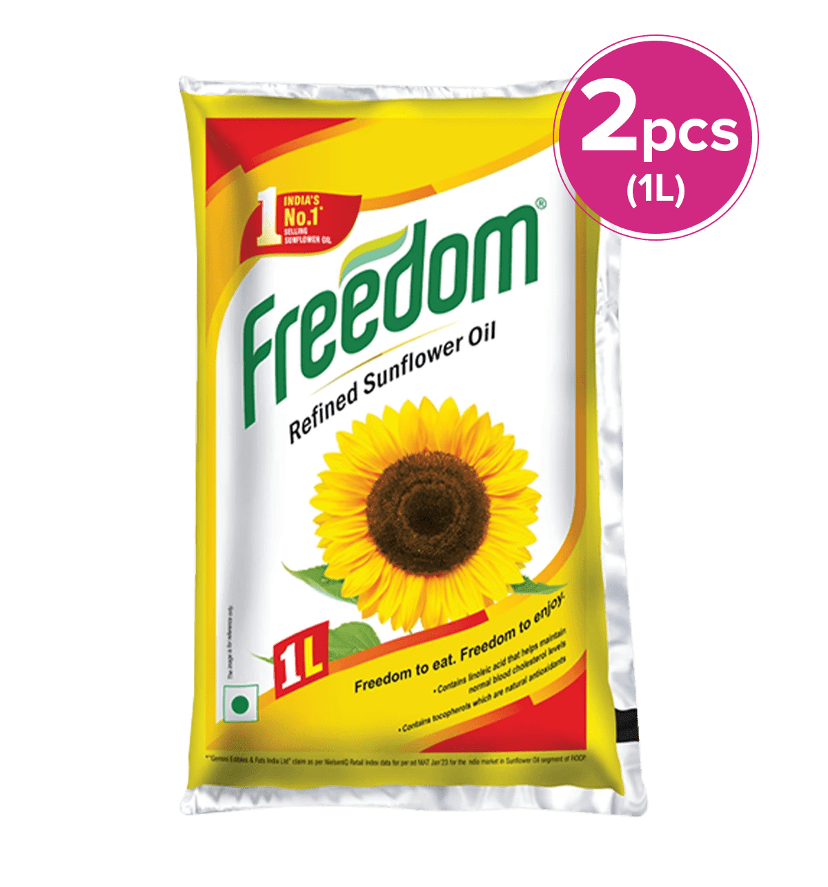 Buy Freedom Freedom Refined Sunflower Oil 2 pieces Online At Rs. 278 ...