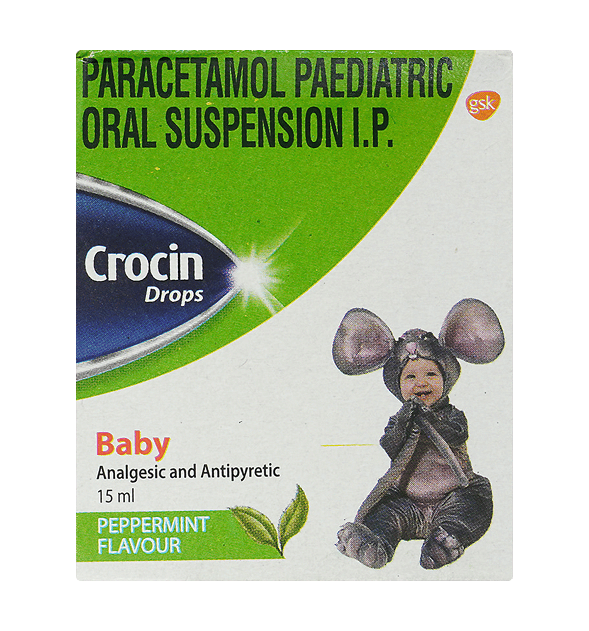 Buy Crocin Crocin Baby Paediatric Drops (2 - 12 Month, Peppermint ...