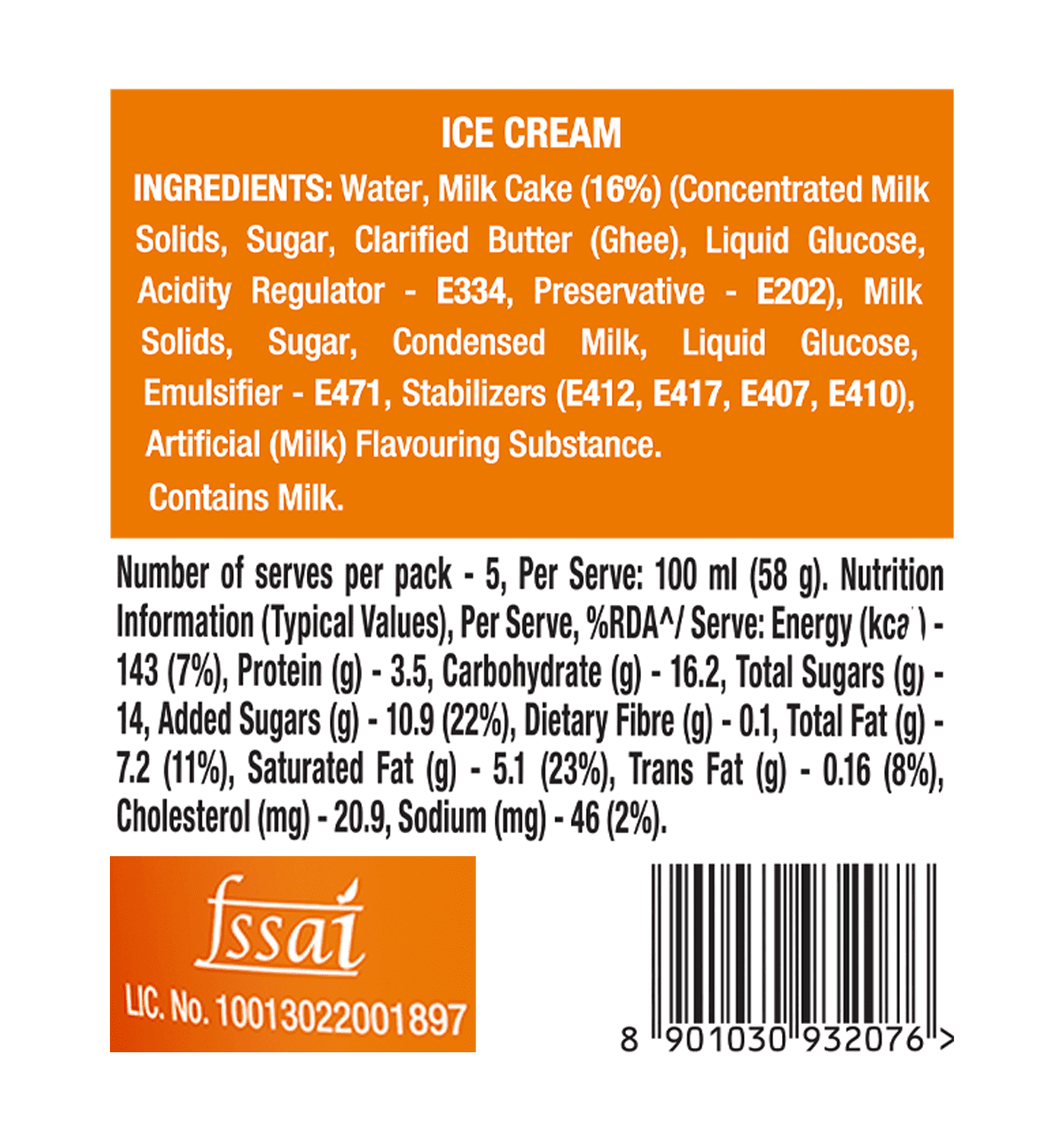 Buy Kwality Wall's Milk Cake Ice Cream Tub undefined Online At Rs ...