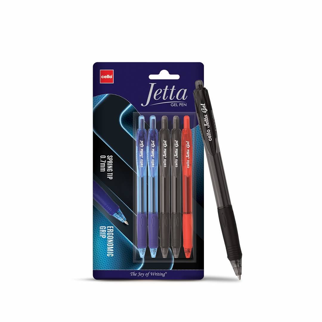 Buy Cello Pack Of 5 - Jetta Gel Pen Assorted Online () At Best Price