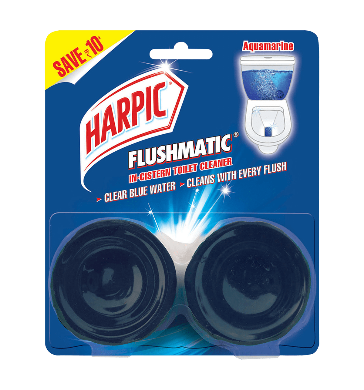 Buy Harpic Harpic Flushmatic Aquamarine In-Cistern Toilet Cleaner 100 g ...