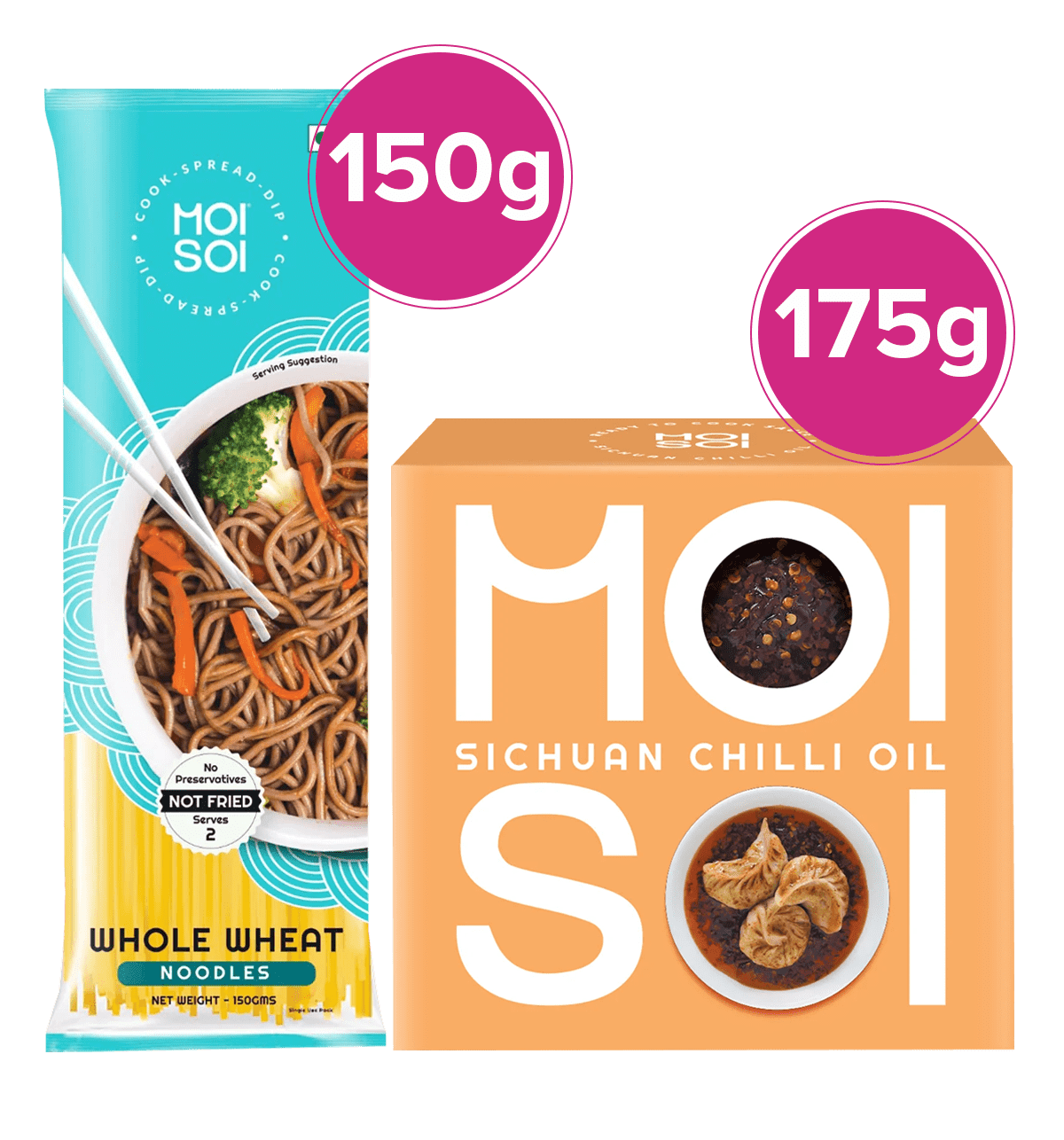 Buy Moi Soi Moi Soi Whole Wheat Noodles & Sichuan Chilli Oil Dip Spread ...