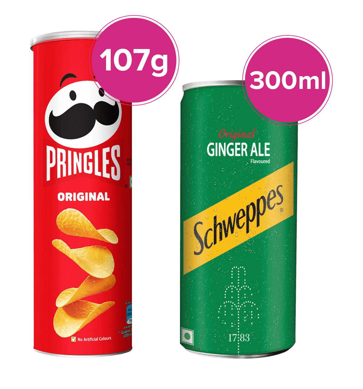 Buy Schweppes Schweppes Ale Ginger Soda Can & Pringles Original Potato ...