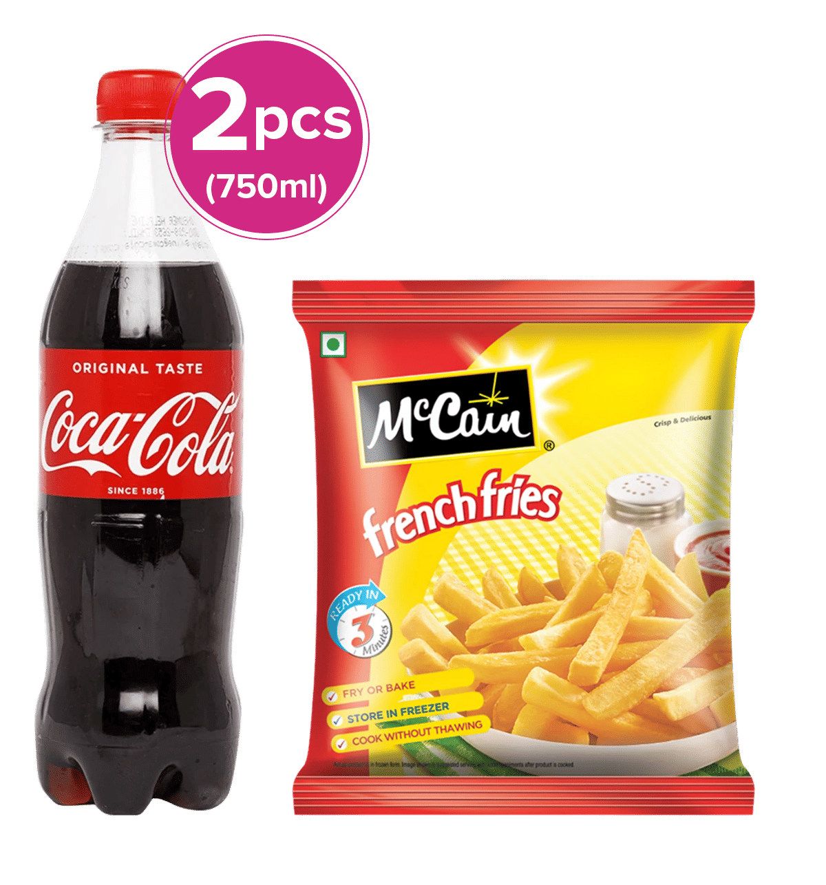 Buy Coca Cola & Mccain Fries Combo 1 combo Online At Rs. 200 | Instant ...